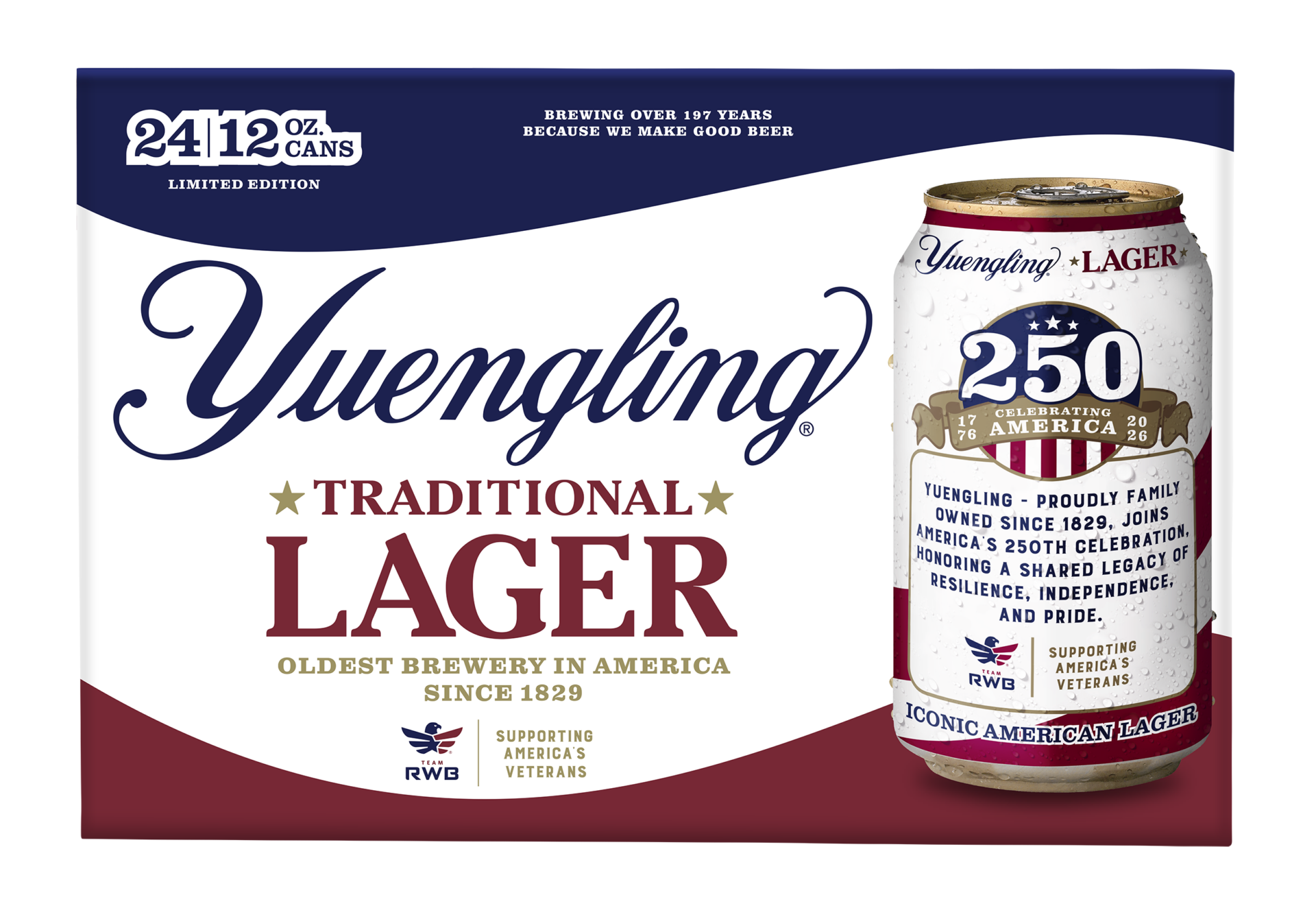 Yuengling America's 250th Lager Can Packaging - Yuengling